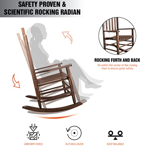 HOMESTEAD Wooden Rocking Chair, Brown