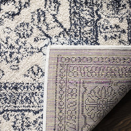 SAFAVIEH Adirondack Collection 2'6" x 4' Ivory / Navy ADR108R Oriental Medallion Non-Shedding Living Room Bedroom Accent Rug