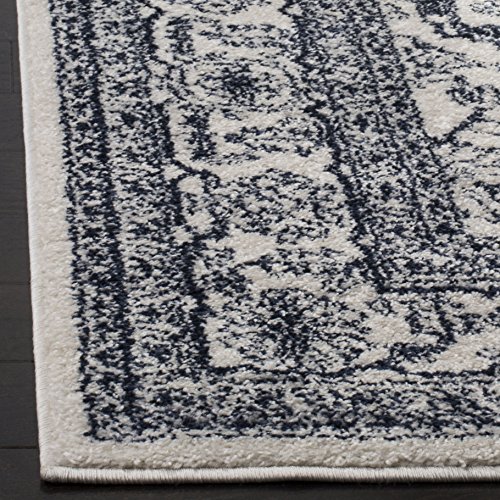 SAFAVIEH Adirondack Collection 2'6" x 4' Ivory / Navy ADR108R Oriental Medallion Non-Shedding Living Room Bedroom Accent Rug