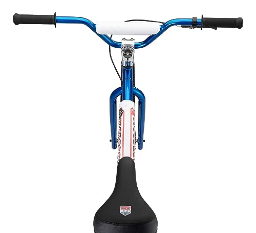 Mongoose Hooligan Mens and Womens BMX Bike, 29x2.3-Inch Wheels, Durable Steel Frame, Single Speed, Disc Brakes, Blue