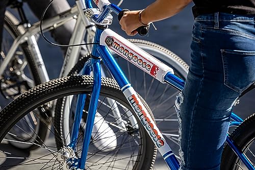 Mongoose Hooligan Mens and Womens BMX Bike, 29x2.3-Inch Wheels, Durable Steel Frame, Single Speed, Disc Brakes, Blue