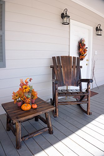 United TX 93860 Single Bench Chair 44 in H x 29 in W x 36 in D Wood Char-Log