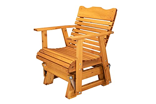 Kilmer Creek Rustic Finished 2' Cedar Porch Glider, Amish Crafted