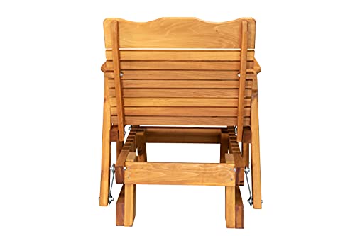 Kilmer Creek Rustic Finished 2' Cedar Porch Glider, Amish Crafted