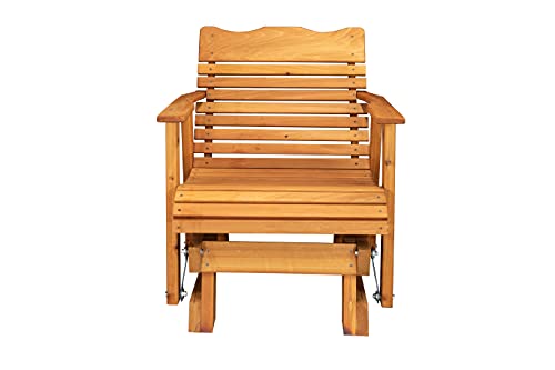 Kilmer Creek Rustic Finished 2' Cedar Porch Glider, Amish Crafted