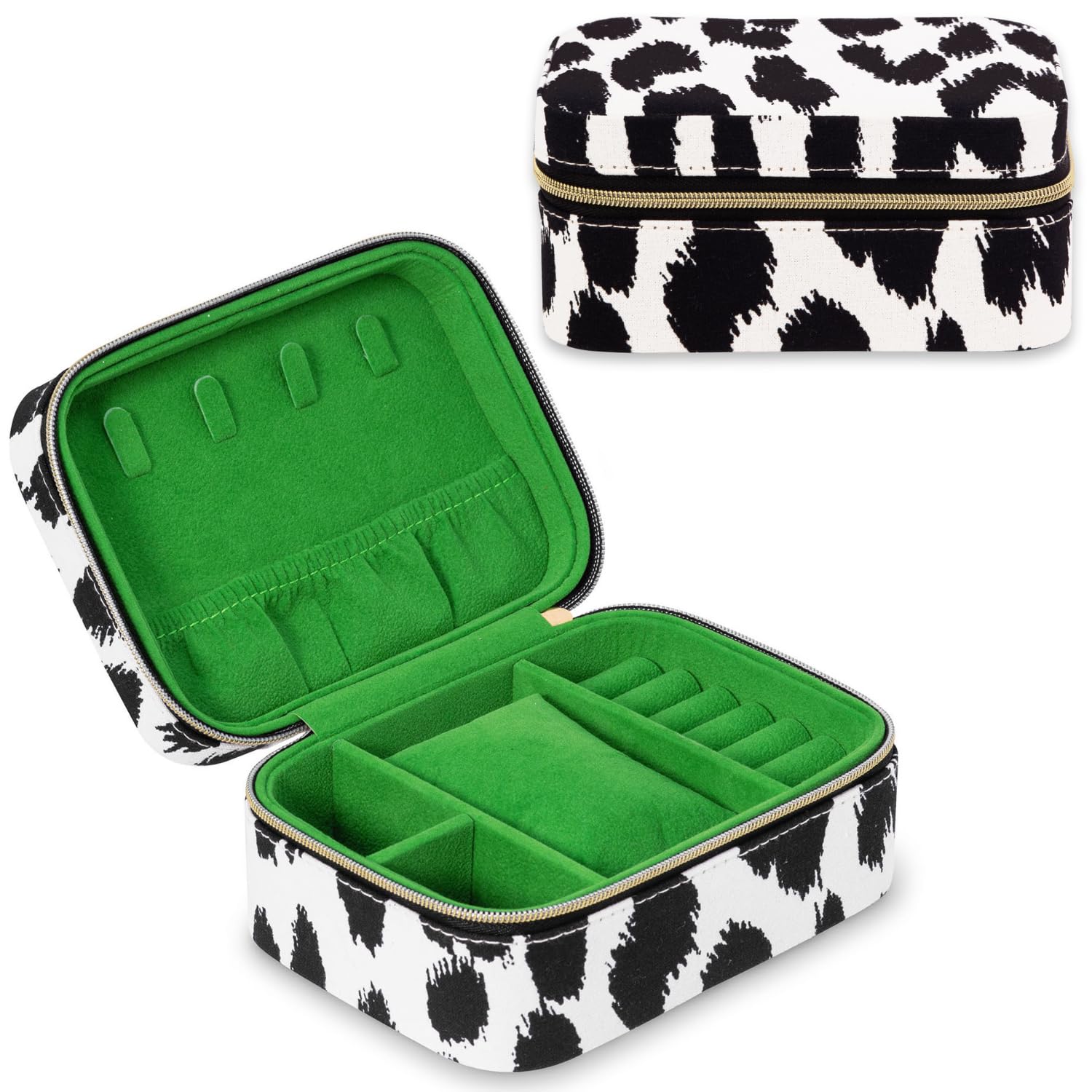 Kate Spade New York Small Travel Jewelry Case, Jewelry Travel Box, Jewelry Holder Organizer for Rings, Necklaces, Earrings, Bracelets, Modern Leopard, Modern Leopard, Modern