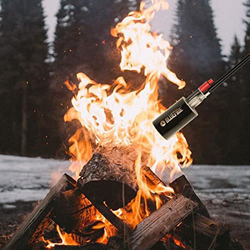 BLUEFIRE 150,000 BTU High Output Propane Torch Weed Burner with 10ft Hose Trigger Start Heavy-Duty Turbo Jumbo Flame Garden Blowtorch Weeds Burn Ice Snow Melt Roof Asphalt Road Repair Campfire Starter