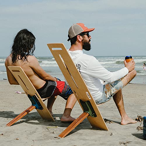 Trippy Outdoor Adirondack Chair Easy Assemble Foldable Adirondack Chair Outdoor Patio Lifetime Adirondack Chairs, Folding Adirondack Chair for Camping, Vacations, Fire Pit, Garden (Ocean Blue)