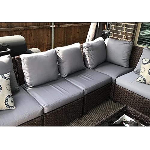 FLYMEI Patio Cushion Covers, Outdoor Cushion Covers Replacement 24 X 22 X 4 inch, Water Resistant Patio Bench Covers Only