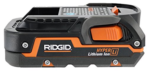 Ridgid Genuine OEM AC840085 1.5 Amp Hour 18V Compact Lithium Ion Power Tool Battery with Onboard Fuel Gauge and Flat Standing Base