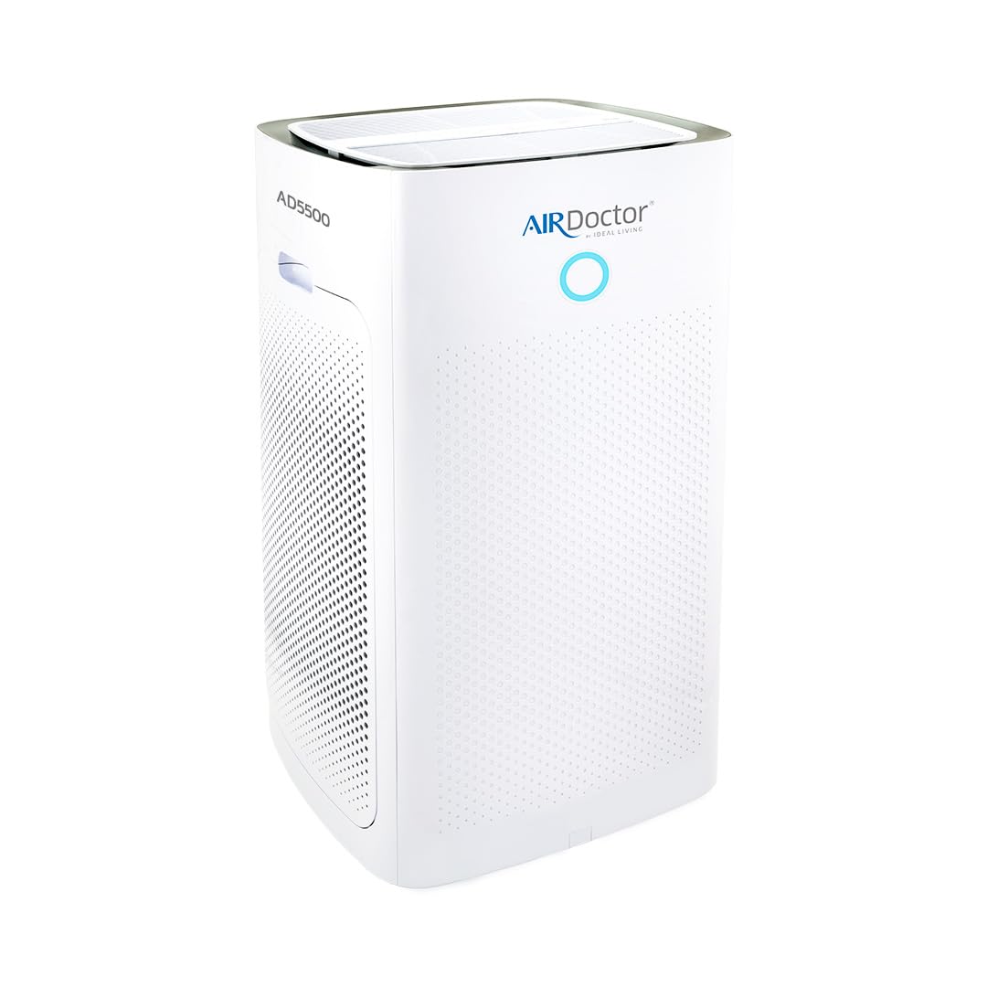 AIRDOCTOR AD5500 New Model! 4-in-1 Air Purifier for Extra Large Spaces and 2 extra Replacement Carbon Gas Trap VOC Filters with Pre-Filter