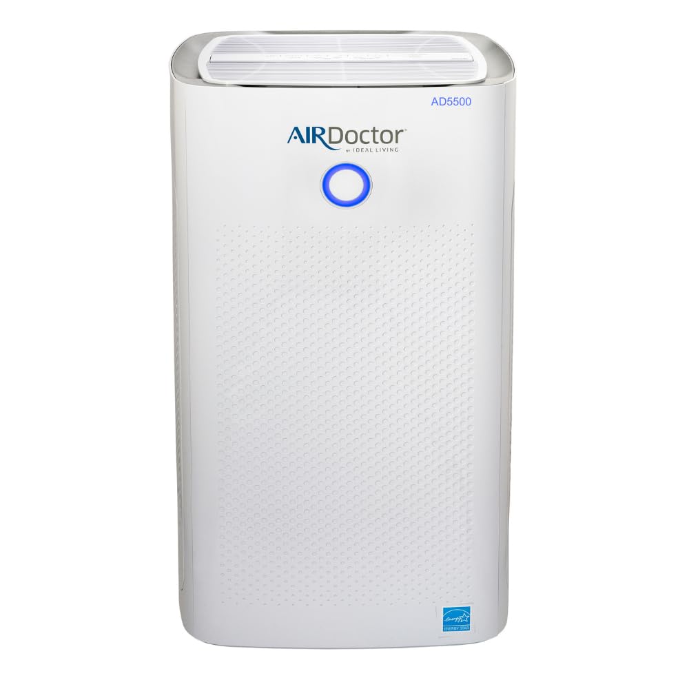 AIRDOCTOR AD5500 New Model! 4-in-1 Air Purifier for Extra Large Spaces and 2 extra Replacement Carbon Gas Trap VOC Filters with Pre-Filter