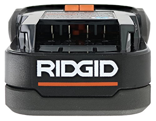 Ridgid Genuine OEM AC840085 1.5 Amp Hour 18V Compact Lithium Ion Power Tool Battery with Onboard Fuel Gauge and Flat Standing Base