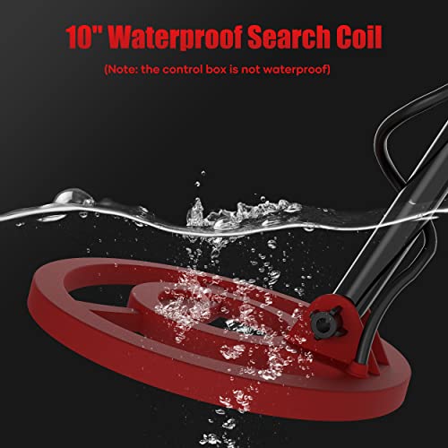 Metal Detector for Adults Professional, NUSICAN IP68 Waterproof 10" Searching Coil ,Ergonomic Design ,Adjustable Stem Detector for Adults and Teens, 4 Detection Modes High Accuracy, with Headphone