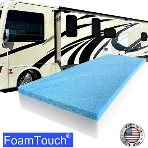 FoamTouch 2" Height x 28" Width x 75" Length Camper/RV bunk Mattress with Gel Memory Foam -No Cover