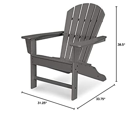 POLYWOOD SBA15GY South Beach Adirondack Chair