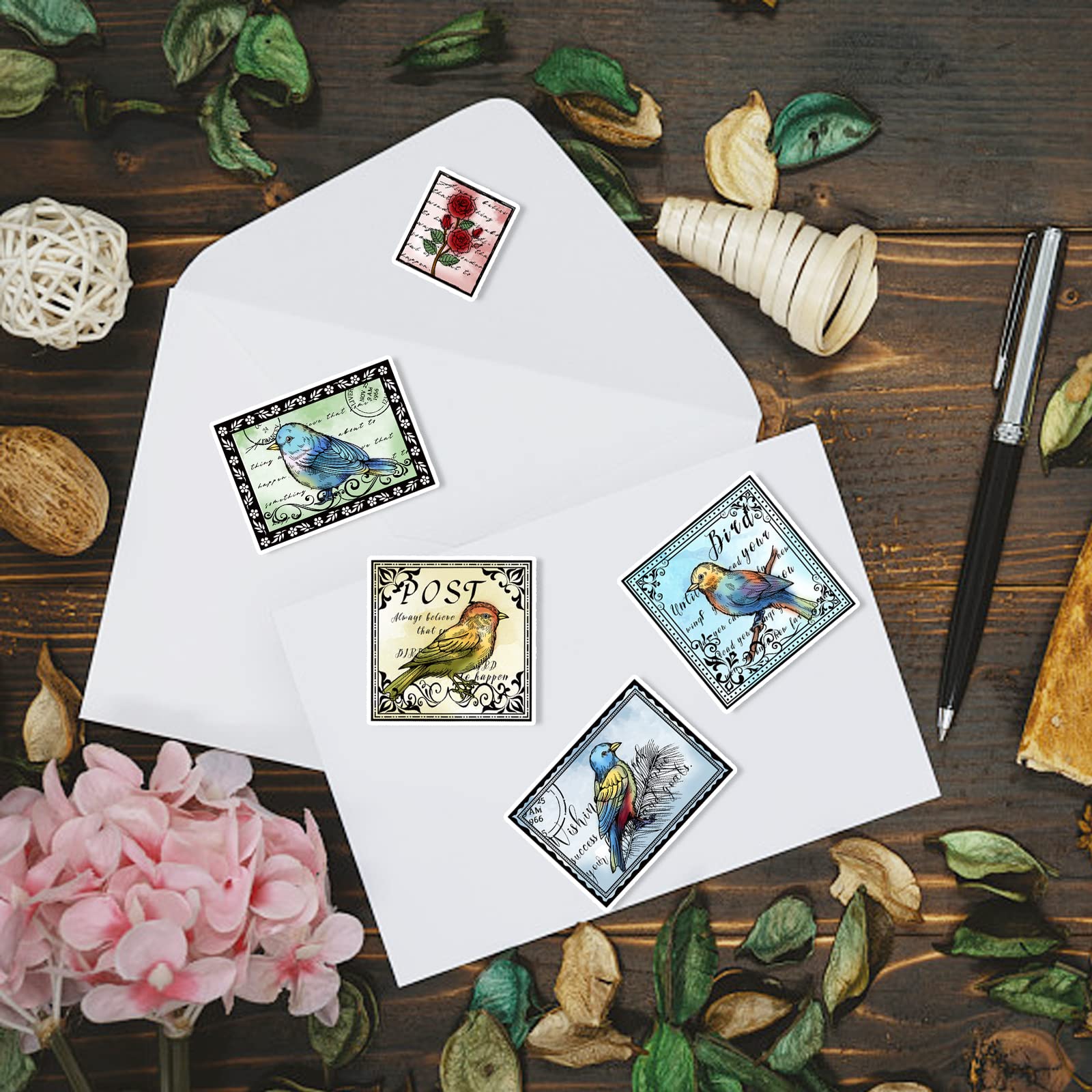 GLOBLELAND 4 Sheets Postage Postcard Air Mail Clear Stamps for DIY Scrapbooking Butterfly Text Background Silicone Clear Stamp Seals Transparent Stamps for Cards Making Photo Album Journal