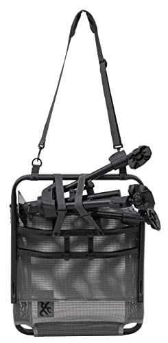Browning Huntsman Hunting Chair - Durable TechMesh Material Over Steel Frame, with 360-degree Swivel, Adjustable Height, and Independent Leg Adjustment, Black