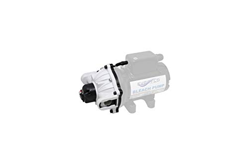 Everflo Soft Wash (Bleach) 12V Diaphragm Replacement Pump Head - 5.5GPM, QA Ports, white (EFSW5500CT)