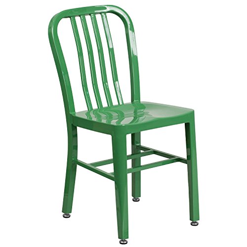 Flash Furniture Commercial Grade Red Metal Indoor-Outdoor Chair