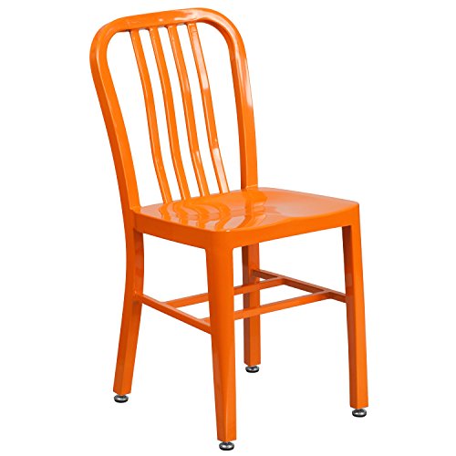 Flash Furniture Commercial Grade Red Metal Indoor-Outdoor Chair