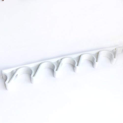 2 pcs 6 Position Nylon White Adjustment Brackets for Patio Outdoor Lawn Yard Furniture or Chaise Lounges, Replacement, Back Support, Back-Height Multi Position Adjuster 10 5/8" L x 5/8" W