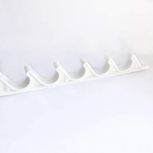 2 pcs 6 Position Nylon White Adjustment Brackets for Patio Outdoor Lawn Yard Furniture or Chaise Lounges, Replacement, Back Support, Back-Height Multi Position Adjuster 10 5/8" L x 5/8" W