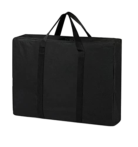SIRUITON Folding Table Storage Bag, Portable Carry Bag for Folding Picnic Tables with Reinforcing Plate & Shoulder Strap, 600D Heavy Duty Extra Large Moving Bags with Zippers(Bag only)