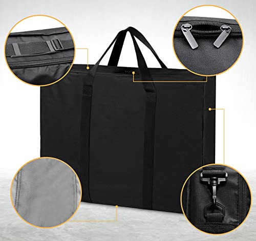 SIRUITON Folding Table Storage Bag, Portable Carry Bag for Folding Picnic Tables with Reinforcing Plate & Shoulder Strap, 600D Heavy Duty Extra Large Moving Bags with Zippers(Bag only)