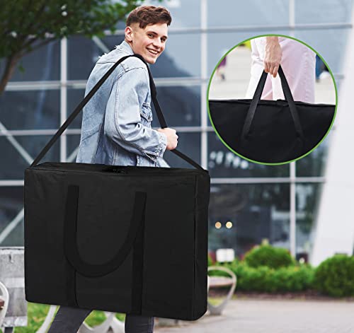 SIRUITON Folding Table Storage Bag, Portable Carry Bag for Folding Picnic Tables with Reinforcing Plate & Shoulder Strap, 600D Heavy Duty Extra Large Moving Bags with Zippers(Bag only)