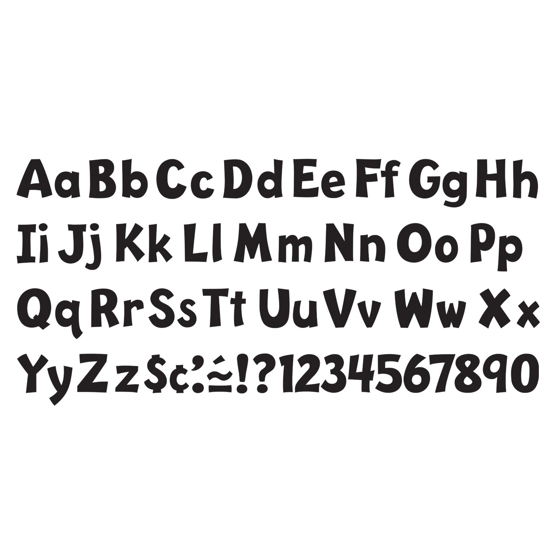 TREND enterprises, Inc. T-79741 Black 4" Playful Combo Ready Letters