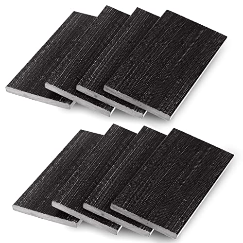 Tondiamo 8 Pieces Patio Chair Spring Plates Swivel Rocker Fiberglass Rocking Plate Replacement Parts for Universal Furniture, 5 x 2.5 x 0.25 Inches (Black)