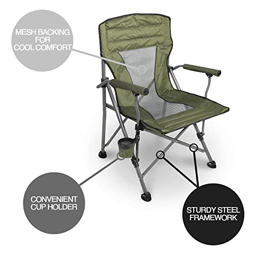 HCF Outdoor Products Company Four Season Oversize Deluxe Sports Arm Chair, Green