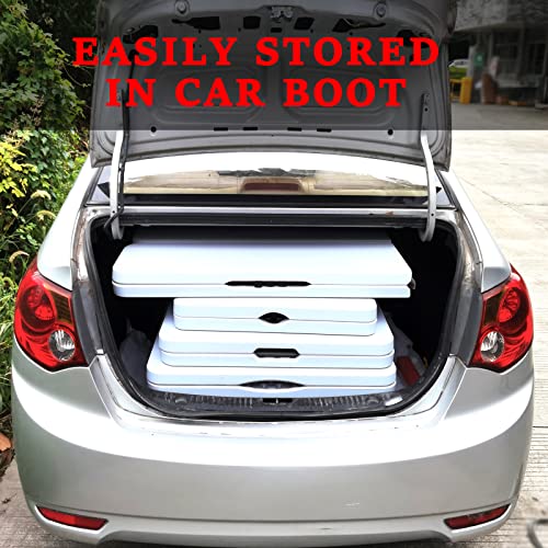 deaciber 6ft Folding Table 71 inch Plastic Fold in Half w/Handle Heavy Duty Portable Indoor Outdoor for Garden Party Picnic Camping BBQ Dining Kitchen Wedding Market Events