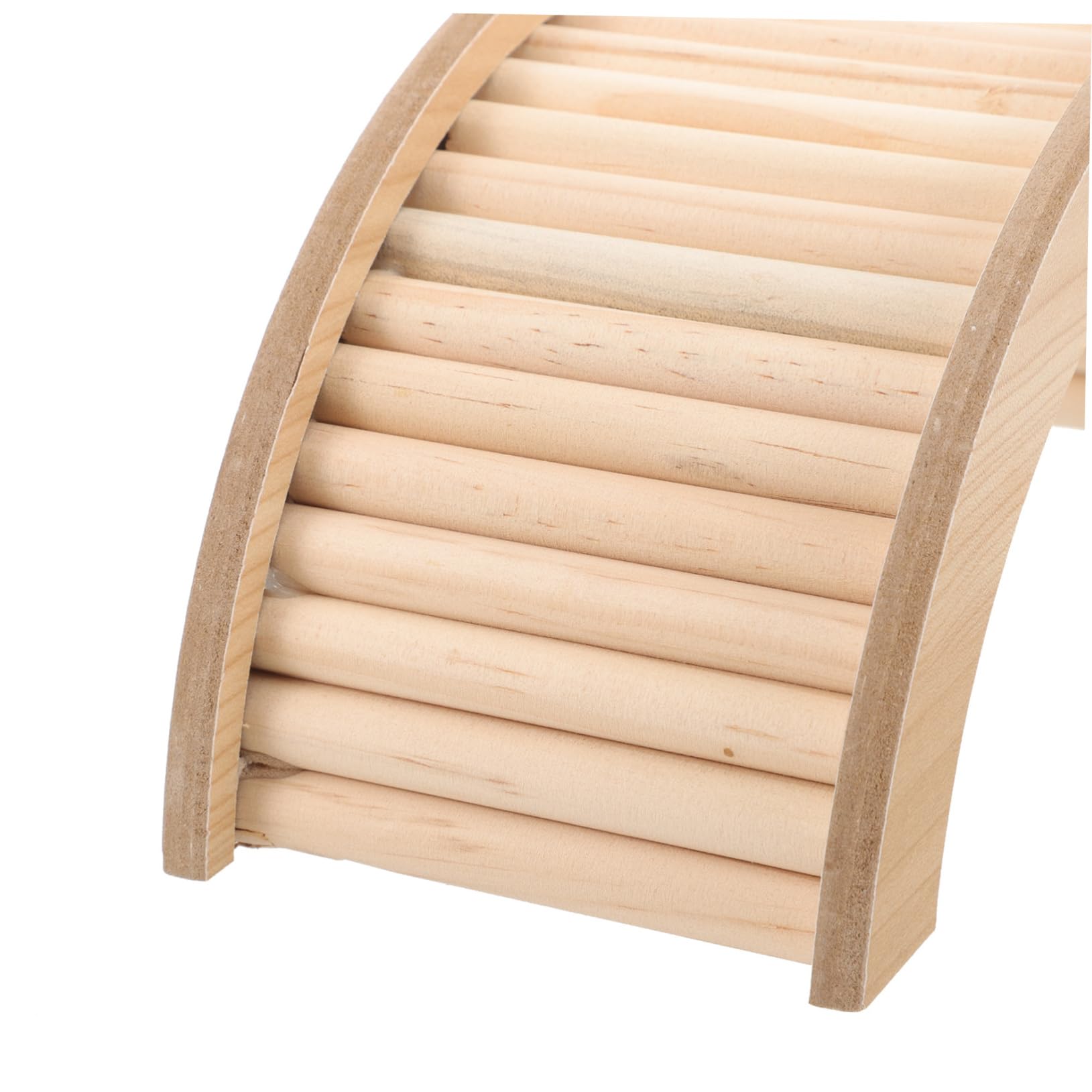 HEALEEP Hamster Toy Bridge Hedgehog Ladder Hamster Chew Toys Guinea Ramp Chinchilla Climbing Ladder Slide for Hamster Bridge Decor Hamster Accessories Wooden Rabbit Arch Bridge