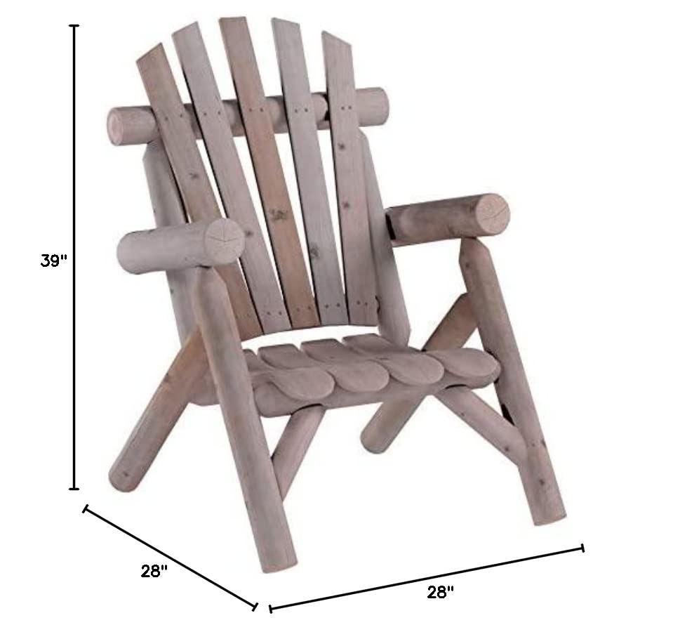 Lakeland Mills Cedar Log Lounge Chair, Natural