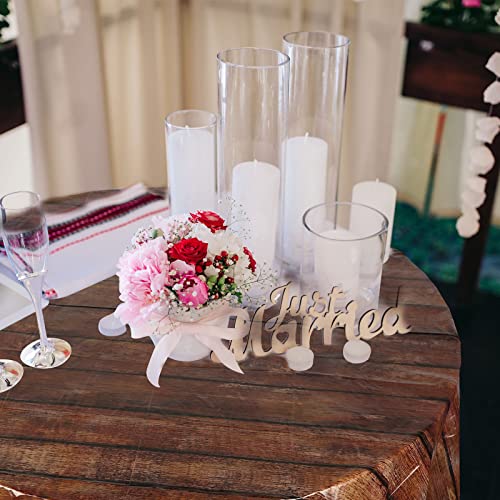 Remagr 3 Pack Wood Grain Round Tablecloth 84 Inch Waterproof Stain Resistant Polyester Table Cloth Disposable Stripe Cover for Baby Shower Birthday Dining Buffet Party Picnic Decor