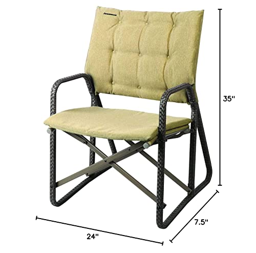 STRONGBACK Outdoor Patio Chair, Portable Folding Outdoor Chair with Lumbar Support, Great for Patio Furniture, Balcony, Camping, and Lawn