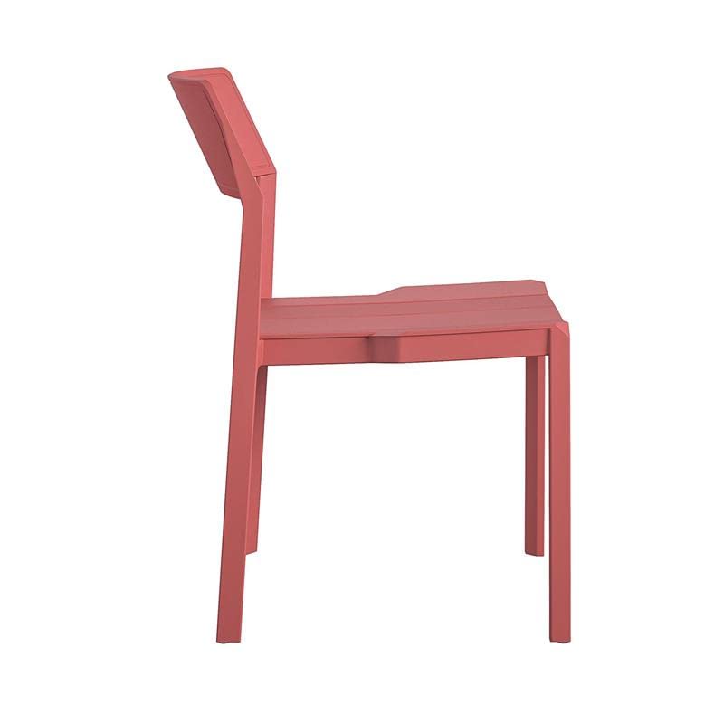 Novogratz Poolside Collection, Chandler Stacking Dining Chairs, Indoor/Outdoor, 2-Pack, Persimmon