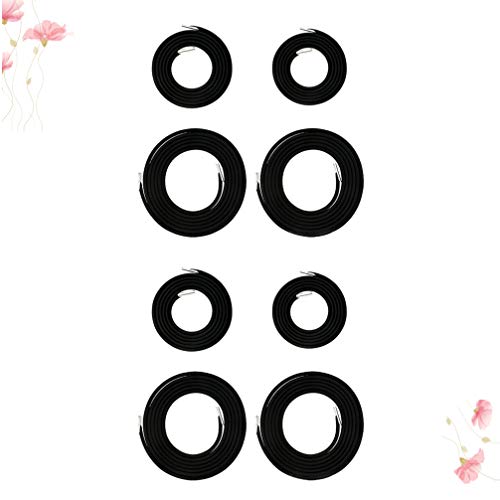 Garneck 8pcs Chair Replacement Cords, Deck Chair Rope, Deck Chair Accessories Chaise Longue Rope Chaise Elastic Rope Recliner Parts(Black)