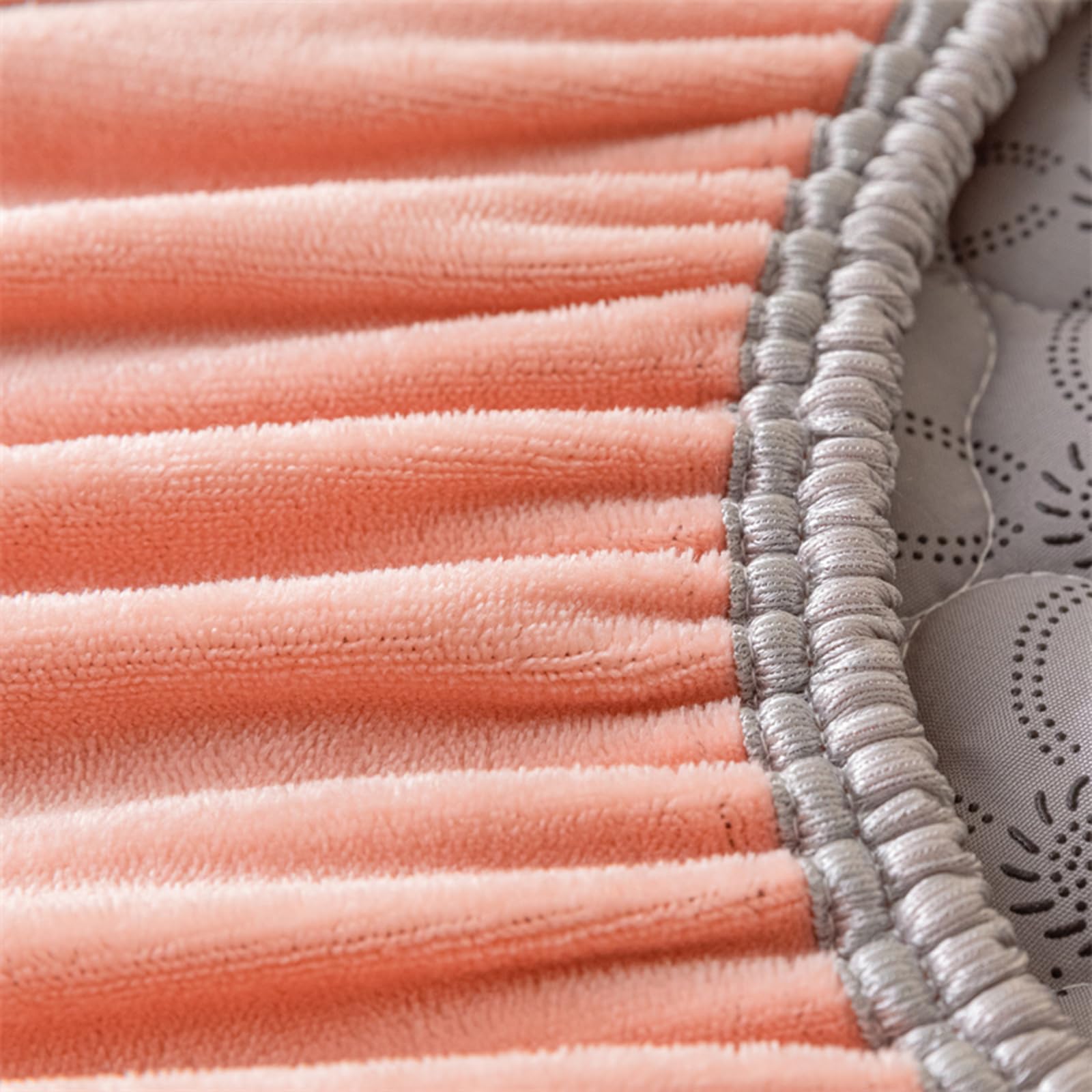 Velvet Fitted Sheet Full Size,Plush Thicken Quilted Mattress Cover 2 Pillowcases-Fuzzy Flannel Bed Sheets with 13'' Deep Pocket,Suitable for Fall Winter and Spring (Pink, Full)