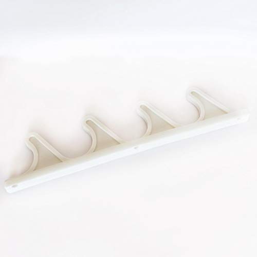4 pcs 4 Position Nylon Adjustment Brackets for Patio Outdoor Lawn Yard Furniture or Chaise Lounges, Replacement, Back Support, Back-Height Multi Position Adjuster 9 1/2" L x 1/2" W (White)