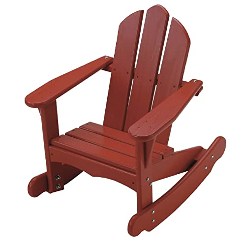 Little Colorado Classic Toddler Adirondack Rocking Chair (Red Finish, Pine Wood)