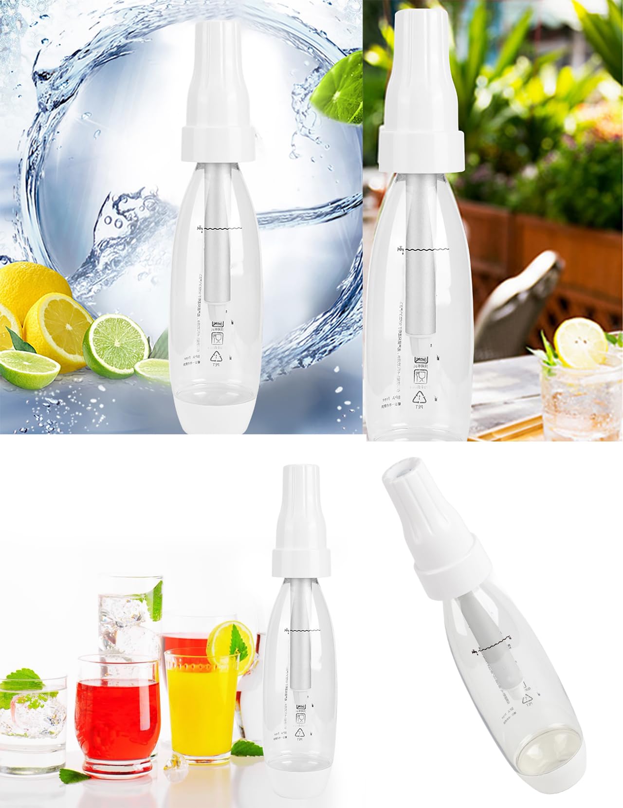 ZLXHDL Portable Soda Water Maker, 1000ml Household Soda Water Makers Carbonated Water Soda Streaming Machine for Home(CO2 Cartridges Not Included)