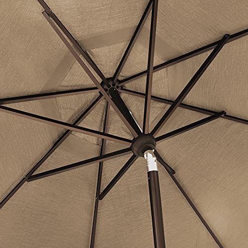 EliteShade USA 10-Year-Non-Fading Sunumbrella 9Ft Market Umbrella Patio Umbrella Outdoor Table Umbrella with Ventilation,Heather Beige