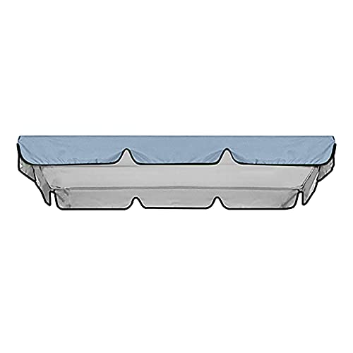 Patio Swing Canopy Replacement Top Cover, Premium Waterproof Porch Swing Cover with Canopy, Outdoor Garden Swing Top Dustproof Cover for Courtyard Sun Shade, Top Cover Only (65x45x6),Gray