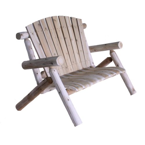 Lakeland Mills 4-Foot Cedar Log Love Seat, Natural