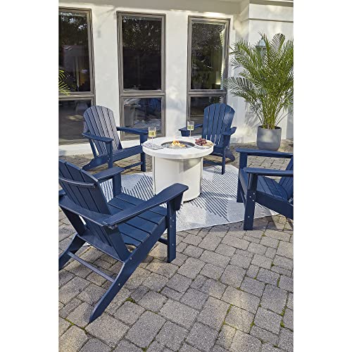 Signature Design by Ashley Sundown Treasure Adirondack Chair, 31.13"W x 33.25"D x 37.75"H, Navy Blue