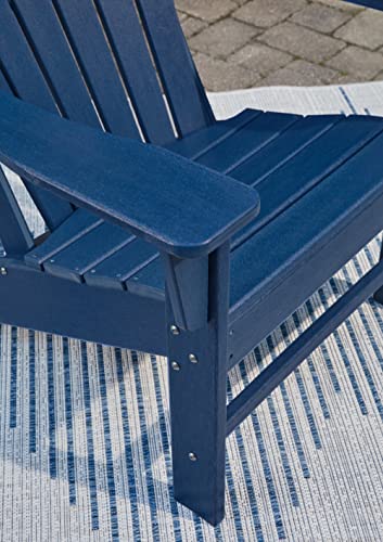 Signature Design by Ashley Sundown Treasure Adirondack Chair, 31.13"W x 33.25"D x 37.75"H, Navy Blue