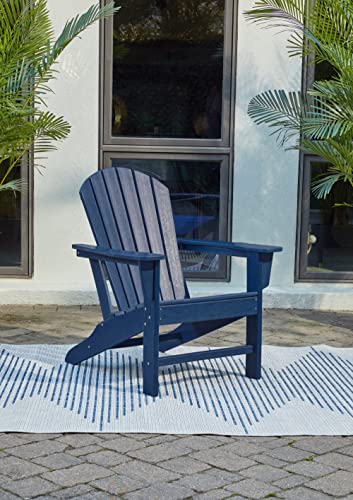 Signature Design by Ashley Sundown Treasure Adirondack Chair, 31.13"W x 33.25"D x 37.75"H, Navy Blue